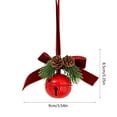 Vikakiooze Christmas Tree Bells Ornaments Red Velvet Bowknots Wrought ...