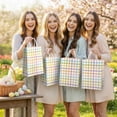 24 Pcs Pastel Plaid Paper Gift Bags Spring Gingham Party Favor Bags ...