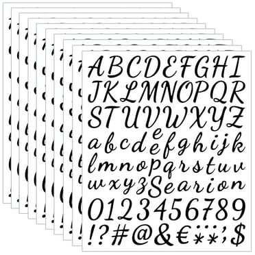 10 Sheets Letter Stickers Alphabet Stickers 1.5 inch Vinyl Self ...