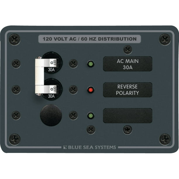 Blue Sea Systems 8029 Traditional Metal Panel AC Main and 1-Position ...