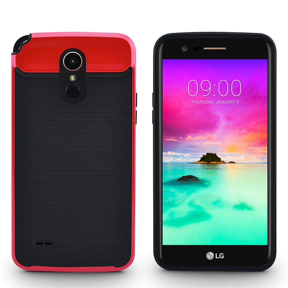 LG Stylo 3 Case, Zizo Hybrid Heavy Duty Metallic Bumper Case - Dual ...