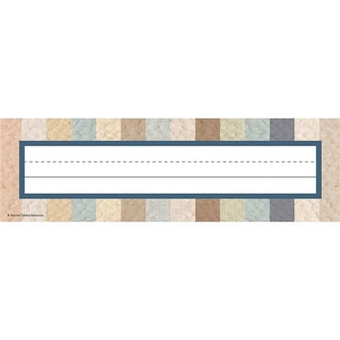 Black Painted Dots on White Flat Name Plates, 11-1/2" x 3-1/2", Pack of ...