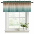2 Pack Valances for Windows, Green Brown Ombre Window Valances for ...
