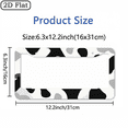 2D Flat, 1pc Metal License Plate Frame Black And White Irregular Spot ...