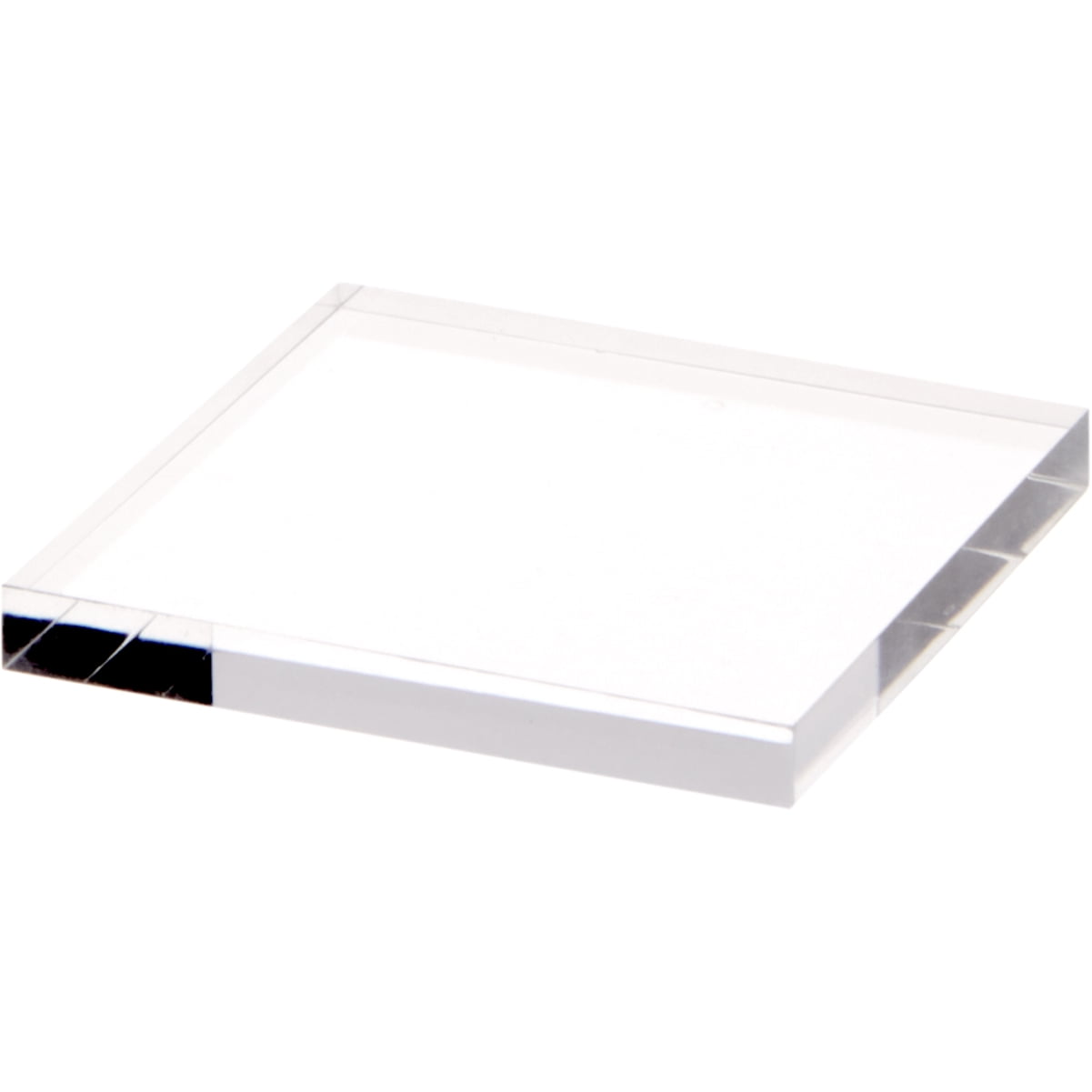 Plymor Clear Square Acrylic Display Base, 3" W x 3" D x 0.375" H, Pack ...