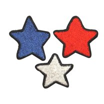 ID 1054ABC Set of 3 Patriotic Star Patches America Embroidered Iron On ...
