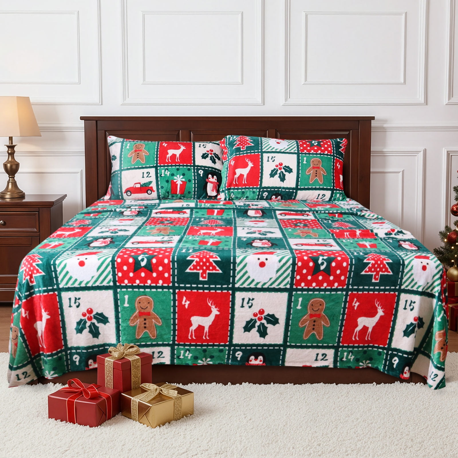 Click here for Gogreen King Flannel Christmas Sheet Set 3-Piece... prices