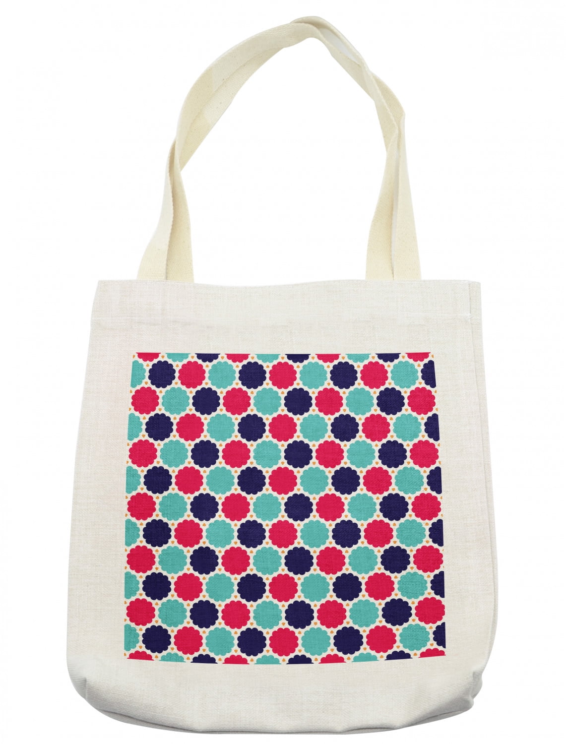 Abstract Tote Bag, Simplistic Floral Contemporary Style Mosaic Effects ...