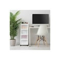 IRIS 4-Drawer Narrow Plastic Storage Drawer Cart with Organizer Top ...