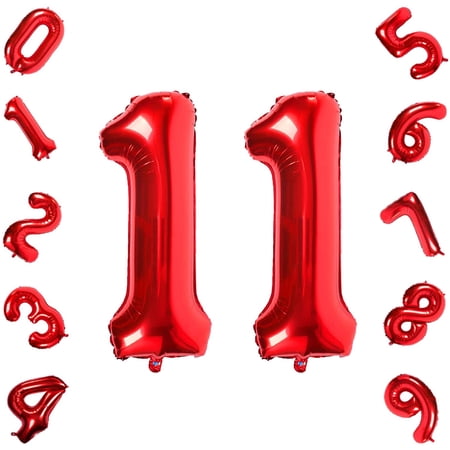 Red Number 30 Balloons,40 Inch Birthday Number Balloon Party ...