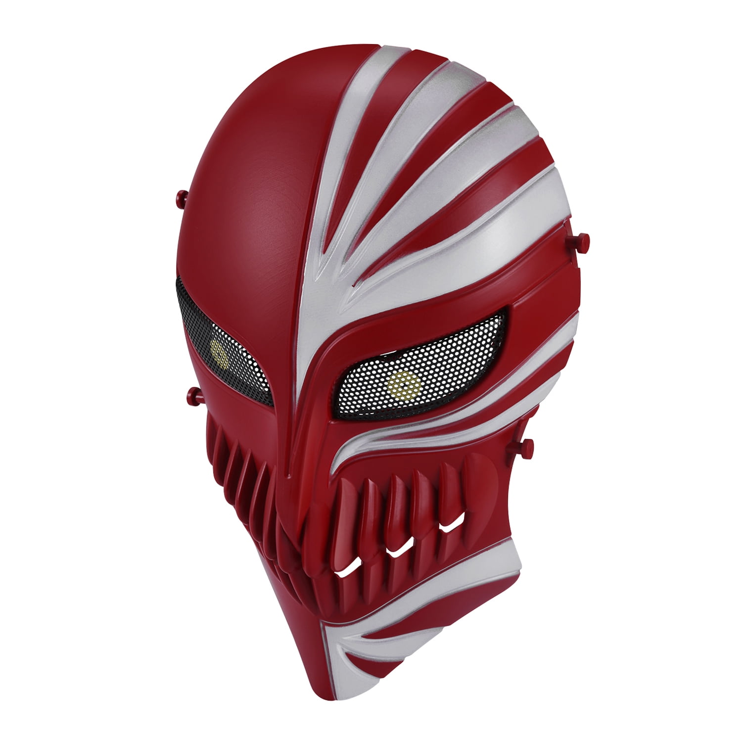 Airsoft Helmet Paintball Full Face Death Skeleton (Red) Skull Mask ...