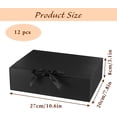 12 Pack 10.6x7.8x3.1 Inch Black Gift Boxes with Lids, Bridesmaid ...