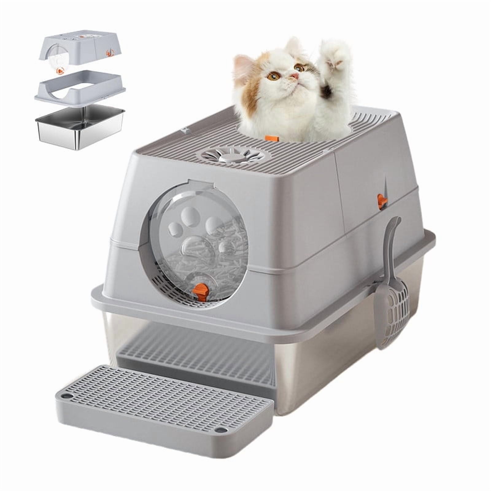 Click here for Tropow Stainless Steel Covered Litter Box  Large T... prices