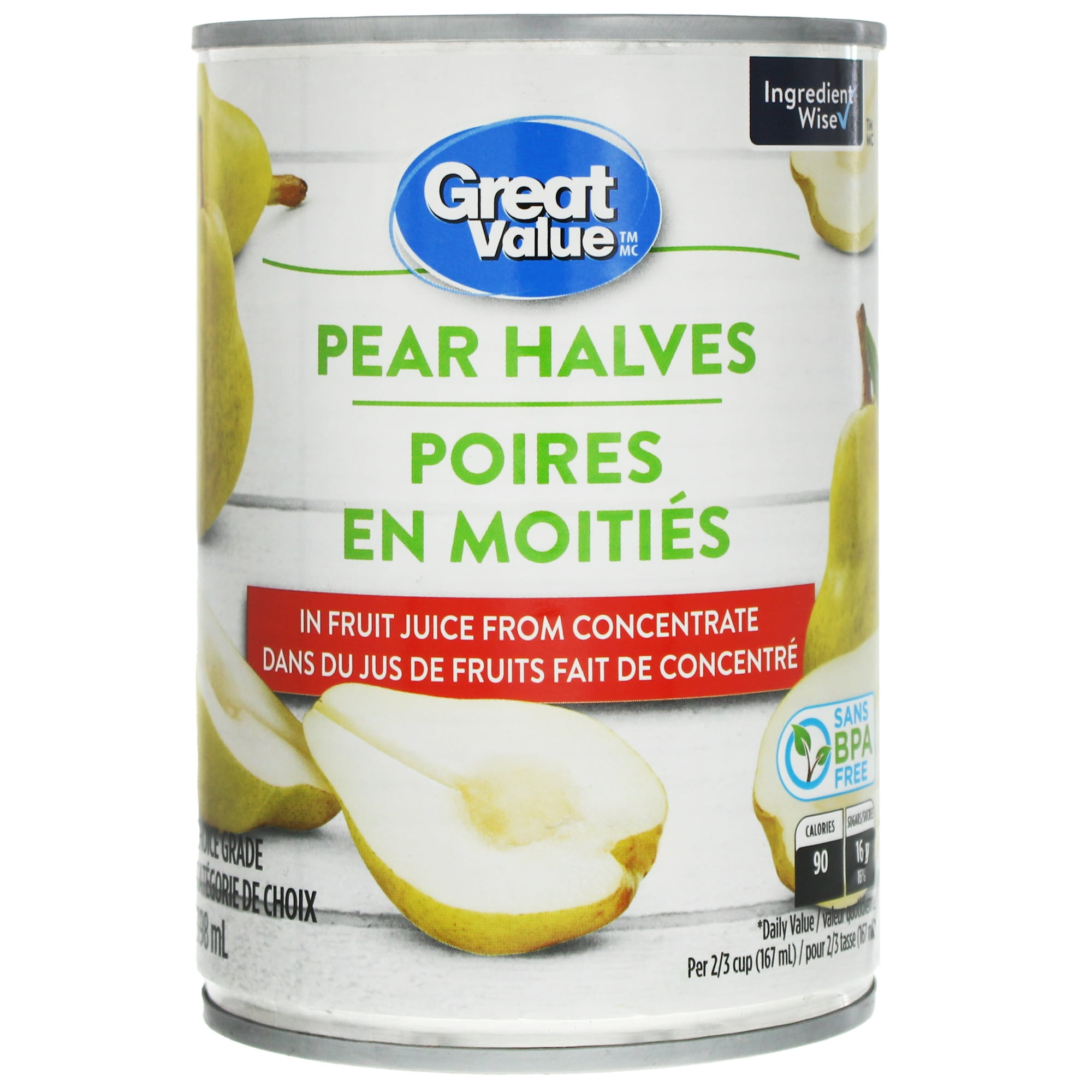 Click here for Great Value Pear Halves In Fruit Juice From Concen... prices