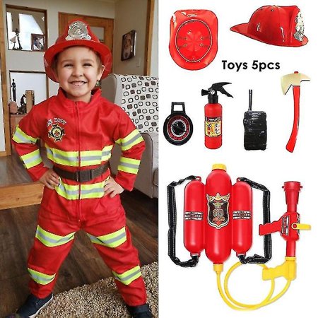 Halloween Firefighter Cosplay Costume For teenager Boys Girls Carnival ...