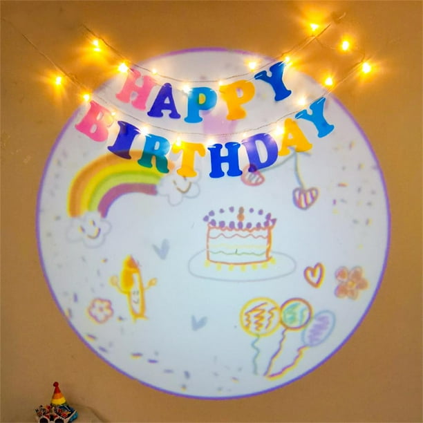 Ambient Lamp,Happy Birthday Projection Light Happy Birthday Projection ...