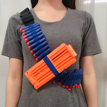 Jinveno Kids Toy Gun Bullet Shoulder Strap for Gun Game Can Hold 20pcs ...