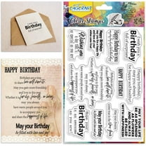 Birthday Wishes Clear Stamps Words Stamp for Crafts Silicone Stamps ...