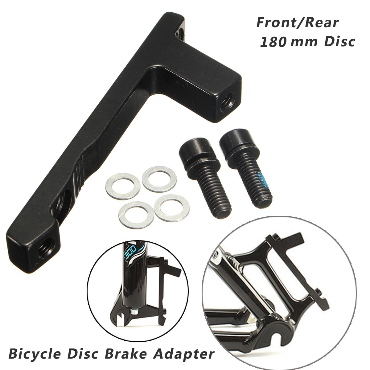 Black Cycling Bike Ultralight Disc Brake Adapter All Sizes Post Mount ...