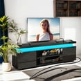 LED TV Stand for up to 85" TVs with Power Outlet, 75" Large ...