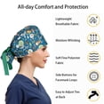 6Pcs Satin Lined Scrub Caps Women, Surgical Caps for Women, Bouffant ...