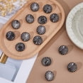 20Pcs 1-Hole Zinc Alloy Shank Buttons Flower Gunmetal 25x12mm Hole: 5mm ...