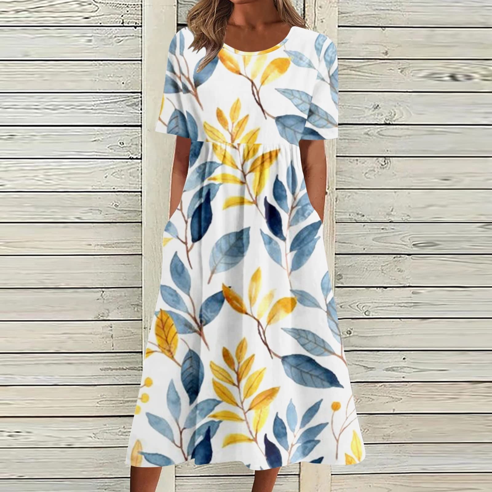 Click here for Aqestyerly Womens Summer Printed Round‑neck Short... prices