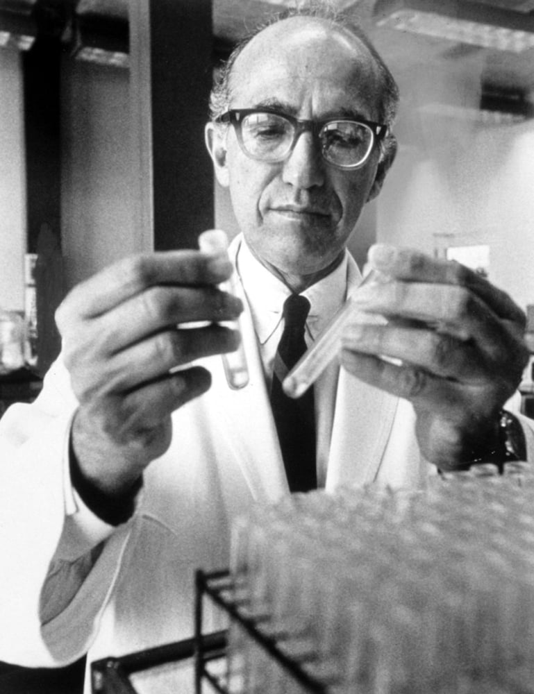Jonas Salk. Courtesy Csu Archives Everett Collection History (18 x 24 ...