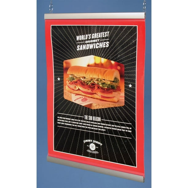 Aluminum Banner Rails For 48-Inch Wide Signs, Snap Open Design ...