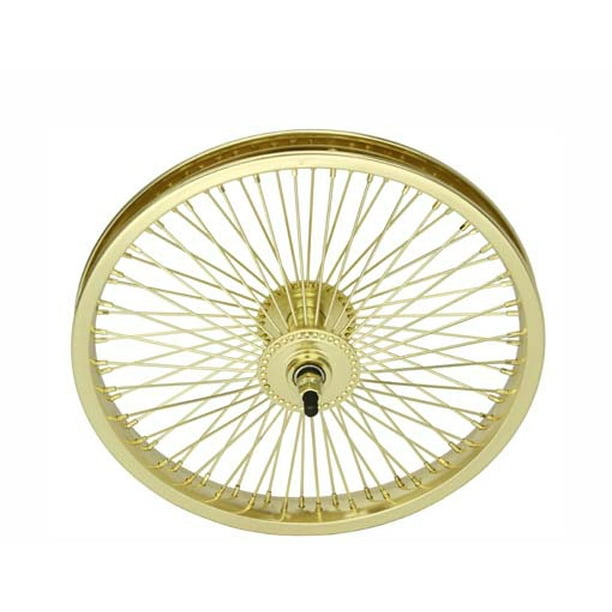 16" 72 Spoke Front Wheel 14G Gold. Bicycle wheel, bike wheel, Lowrider ...