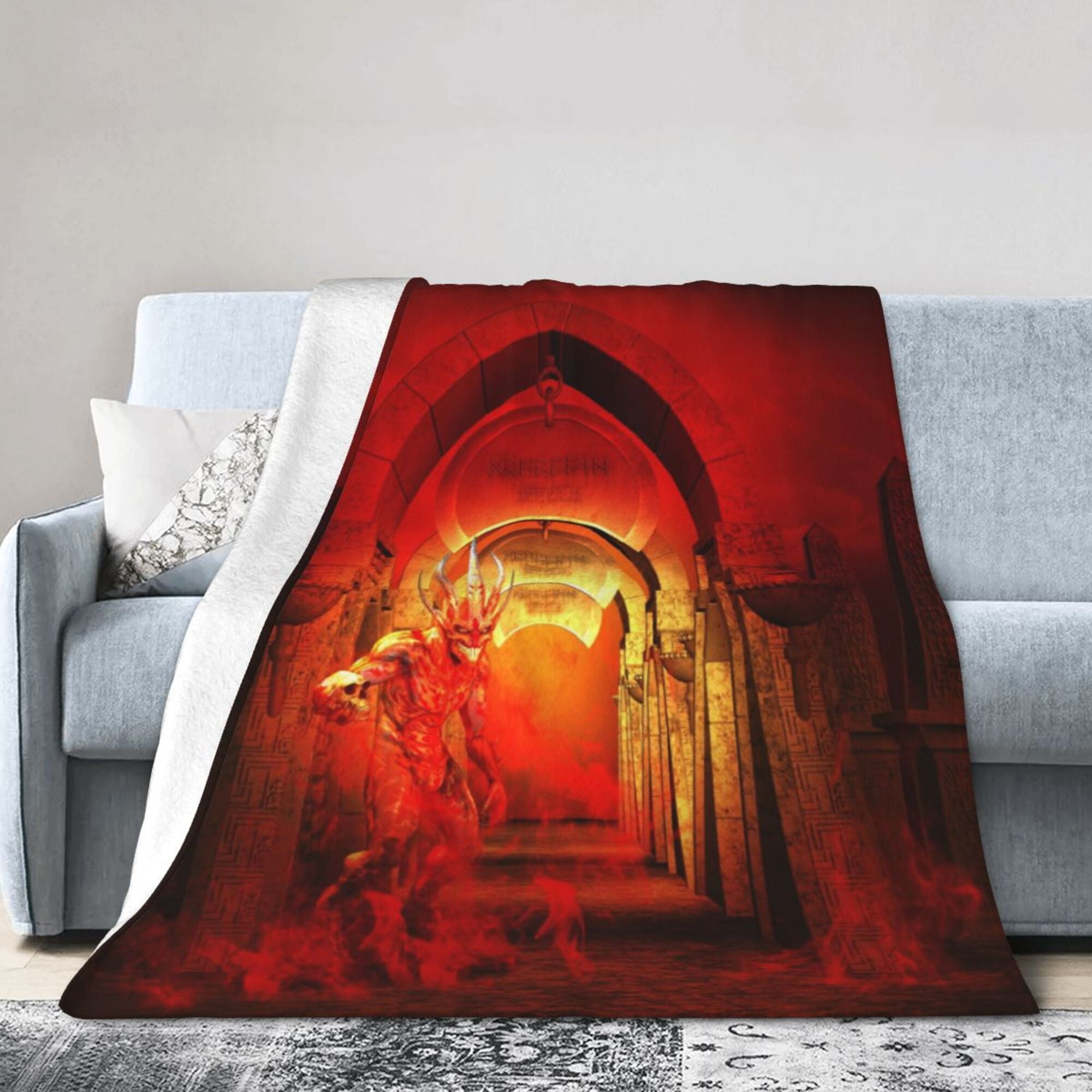 ZICANCN Anti-Pilling Flannel Bed Throw Blankets Hell Demons Devil ...
