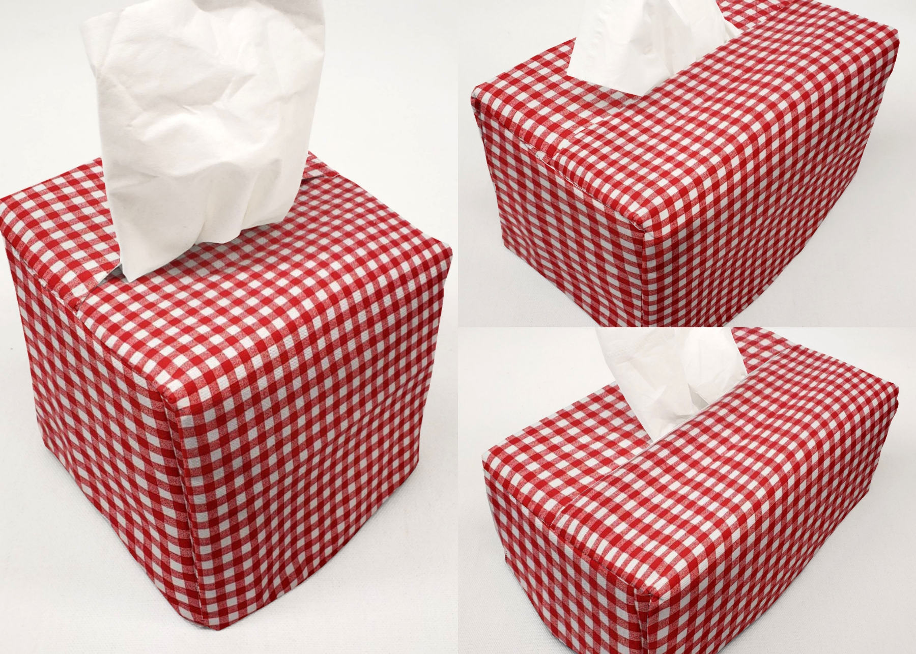 Red & White Checked Gingham Tissue Box Cover by Penny's Needful Things (Tall Rectangle ...