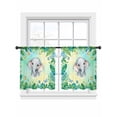Cartoon Animal Print Elephants Chiffon Sheer Curtains 45 Inches Long ...