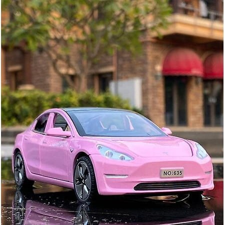 Aionyaaa Boys Diecast Alloy Tesla Mini Car Collectible Toy 1:32 Scale ...