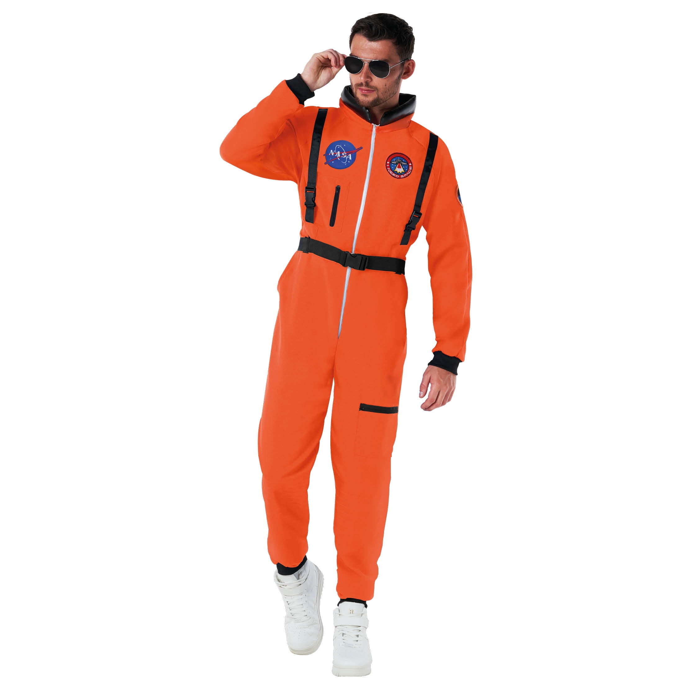 Morph Costumes Orange Astronaut Costume Adult Space Suit Costume For Men Women Space Man Costume