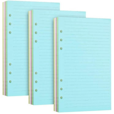Colaxi 6 Loose Leaf Paper, A6 Binder Planner Insert, A6 Refill Paper ...