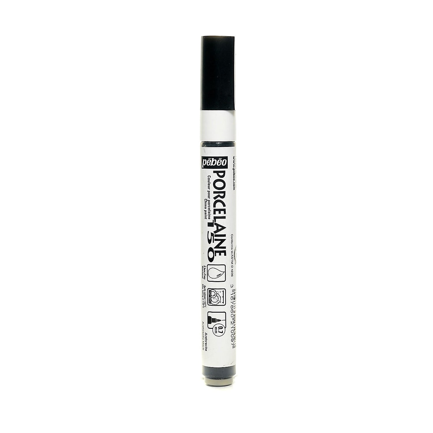Pebeo Porcelaine 150 Markers anthracite black fine [Pack of 3] 90719 ...
