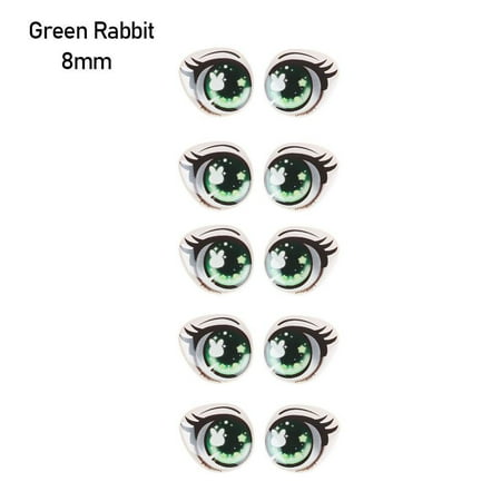 ALmi 5 Pair Multi styles Cartoon Eyes Stickers 8mm/10mm/12mm/15mm Face ...