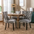 Velvet Dining Chairs Set of 2, High-end Upholstered Button Tufted ...
