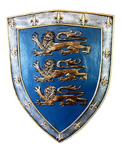 Atlantic Collectibles Large Medieval Knight Royal Arms Of England Three ...