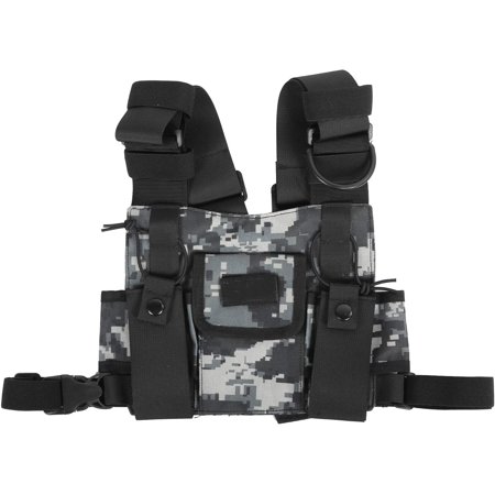 Universal Radio Chest Bag, Adjustable Front Pack Pouch Holster Vest Rig ...