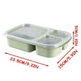 Lunch Box Reusable 3 Compartment Plastic Divided Food Storage Container ...