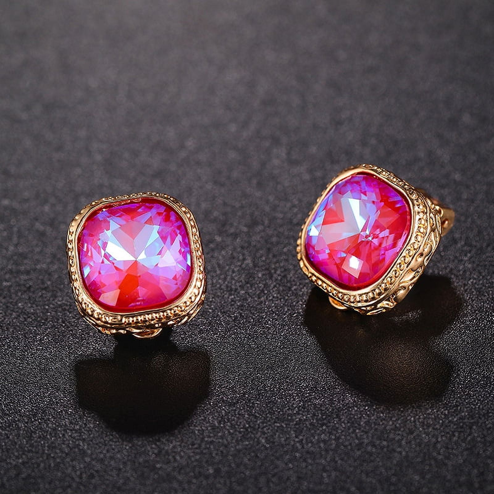 Click here for Zhuge Cubic Zirconia Crystal Clip-On Earrings for... prices