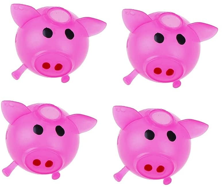 XIAOLUO 4 PCS Cute Pig Toy Antistress Pig Ball Vent Toys Anti-Stress ...