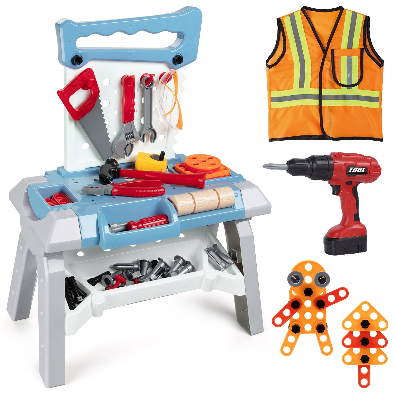EastVita Kids Tool Bench -91PCS Toy Workbench with Electric Drill ...