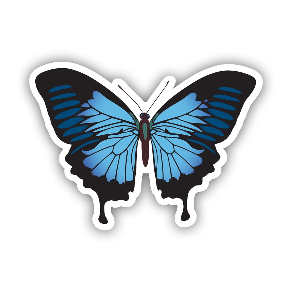 Papilo Ulysses Butterfly Sticker Decal - Self Adhesive Vinyl ...