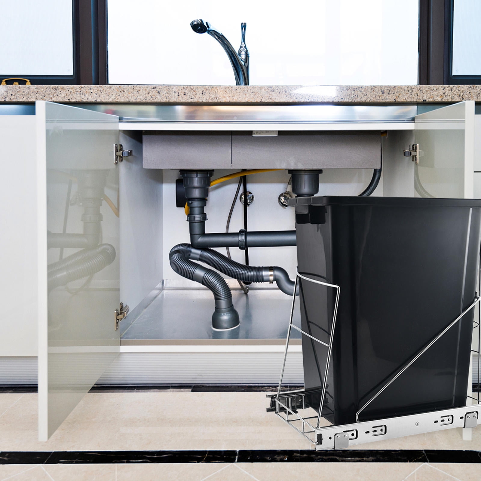 Click here for Verdanverse Pull Out Waste Bin Slide Out Shelf 1se... prices