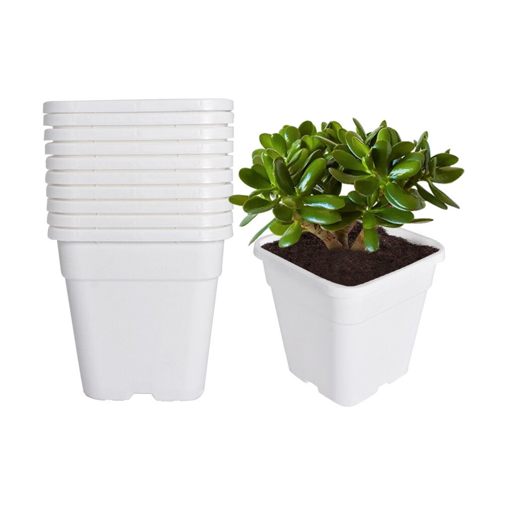 Waltyotur 1/2/3/5/8/10Gallon Plastic Grow Pots Plant Bonsai Square ...