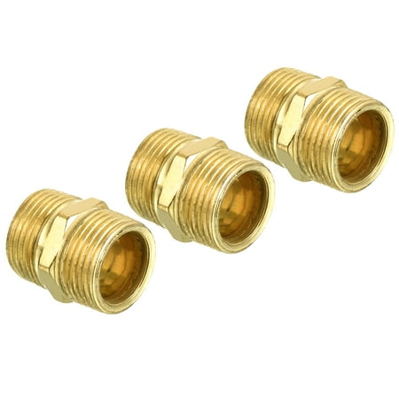 Uxcell 3/4PT Male Thread Hex Extension Connector Adapter Pipe Fitting, Gold 3Pack | Walmart Canada
