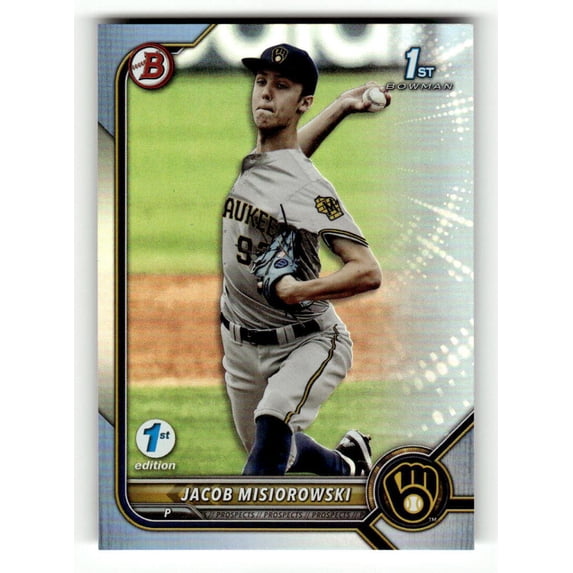 2022 Bowman Draft 1st Edition Sky Blue #BD-132 Jacob Misiorowski RC ...